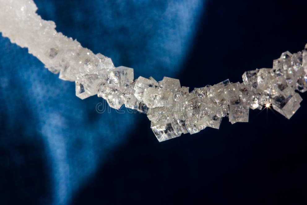 Beautiful Salt Crystals on a String. Stock Image - Image of shine ...