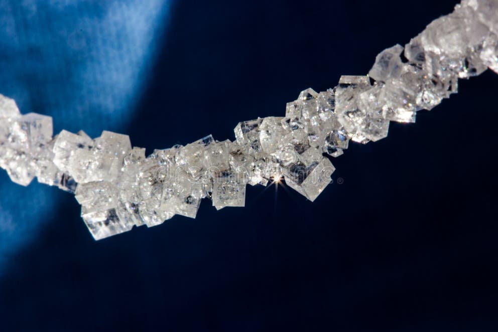 Beautiful Salt Crystals on a String. Stock Photo - Image of pattern ...