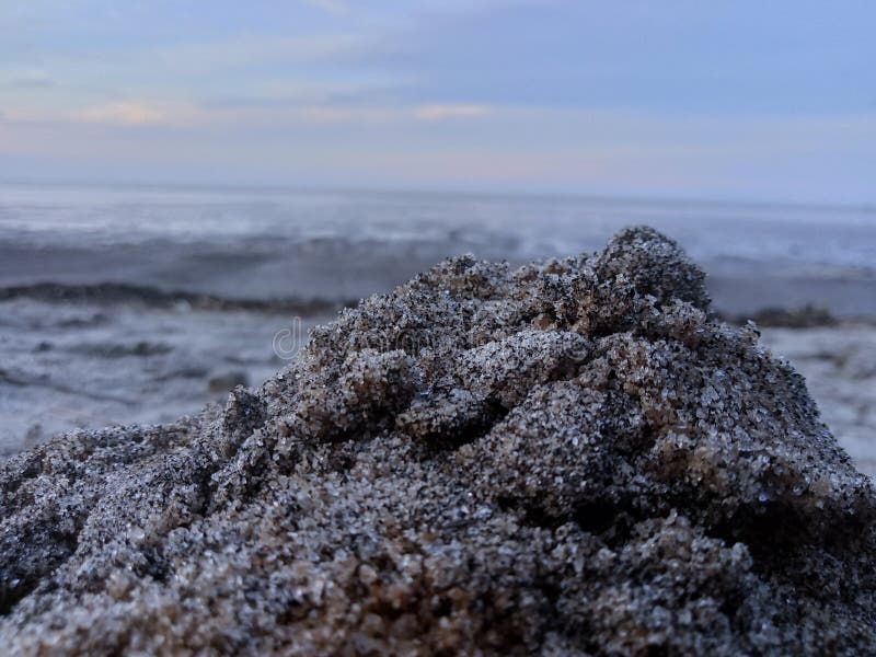 Beautiful Sand Beach and Close To Sea Level Stock Photo - Image of ...
