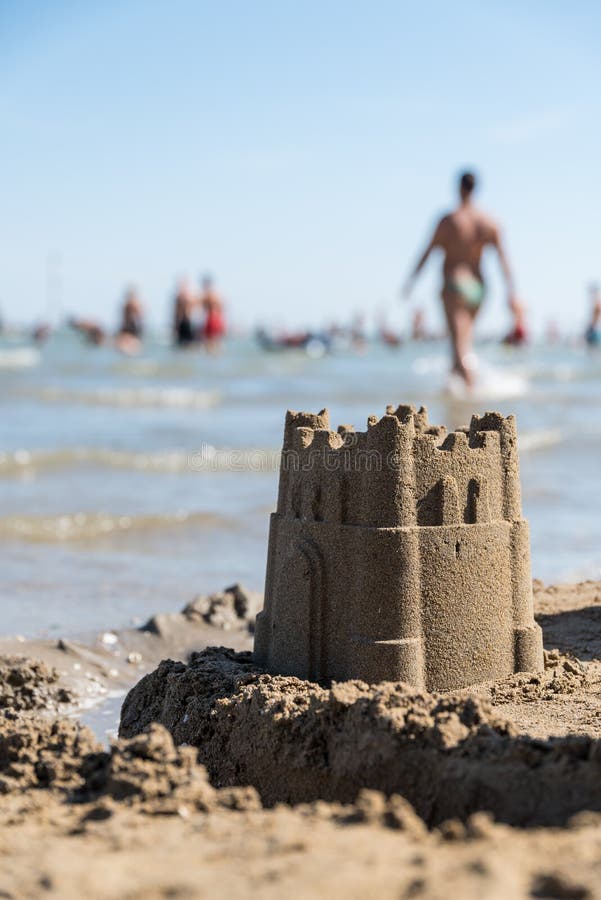 Beautiful Sand Castle on the Beach Editorial Photo - Image of savor ...