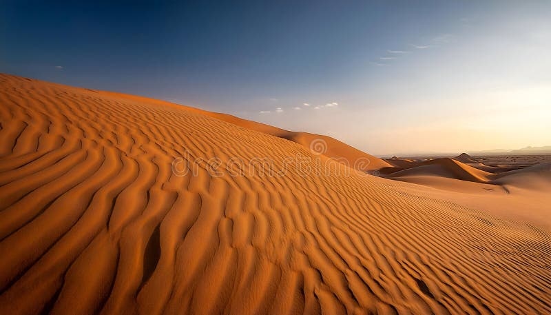 Beautiful Sand Dune Desert Landscape in Saudi Arabia Stock Illustration ...
