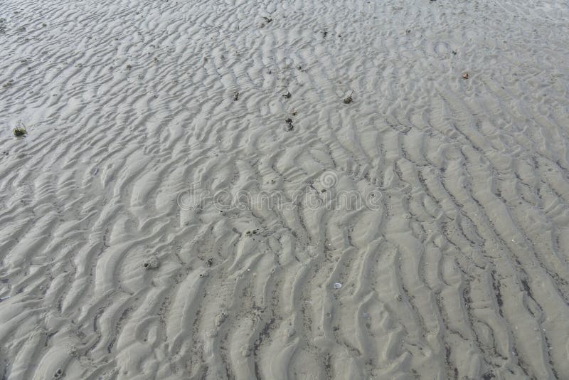 Beautiful Sand Pattern of a Beach As Background. Stock Image - Image of ...