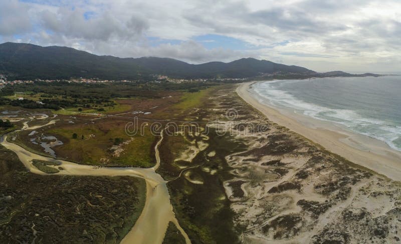 Beautiful Sandy Beach. Aerial Photo Stock Photo - Image of landscape ...