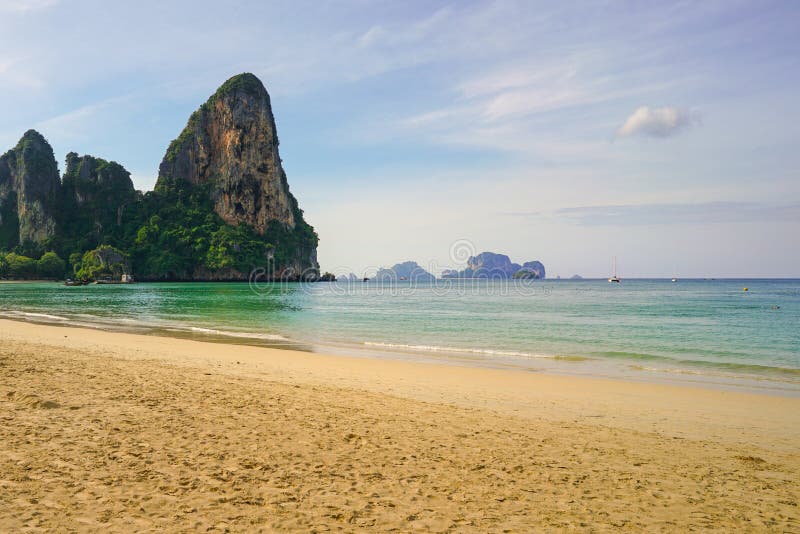 Beautiful sandy beach stock image. Image of holiday - 136838503