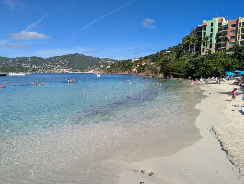 Beautiful Sandy Beach in Saint Thomas Virgin Islands, USA Editorial ...