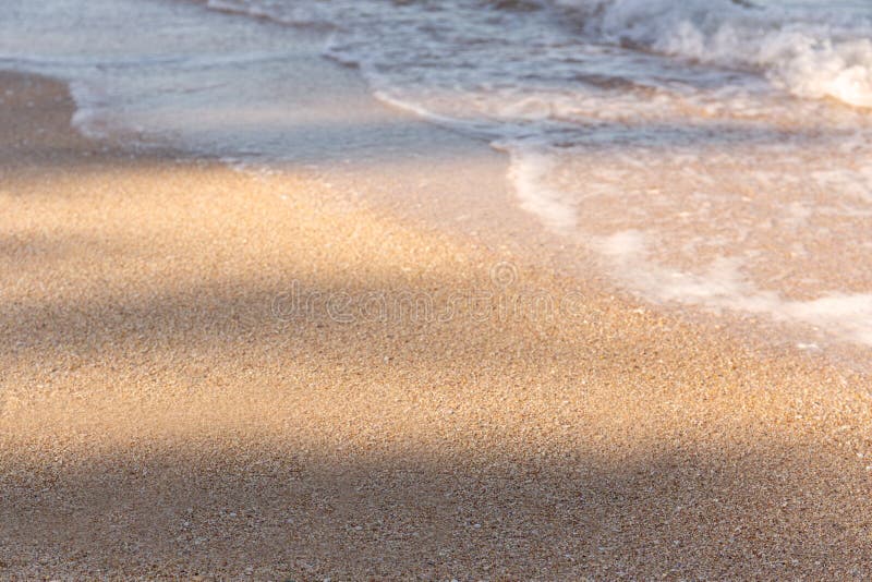 Beautiful Sandy Beach with Sunlight with Shadows Stock Image - Image of ...