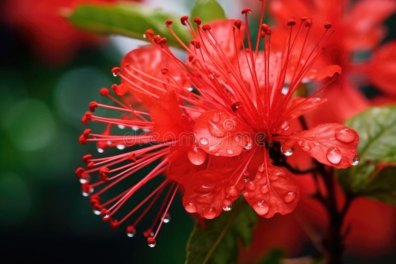 Beautiful of Saraca Asoca or Ashoka Flower. Red Asoca Flower Stock ...