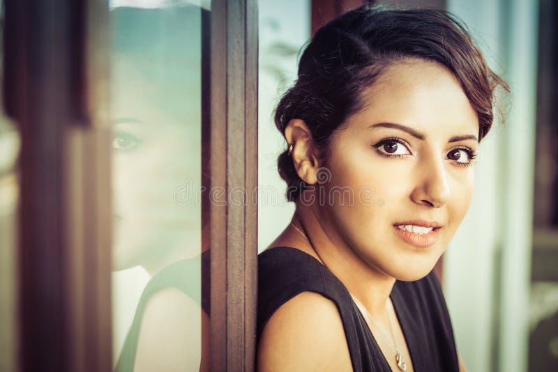 Thinking Business Woman stock photo. Image of arabian - 84318856