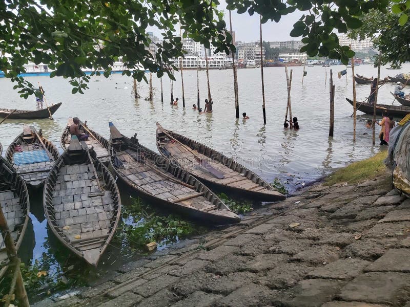 Beautiful Scenario of River and Boat Stock Image - Image of boat ...