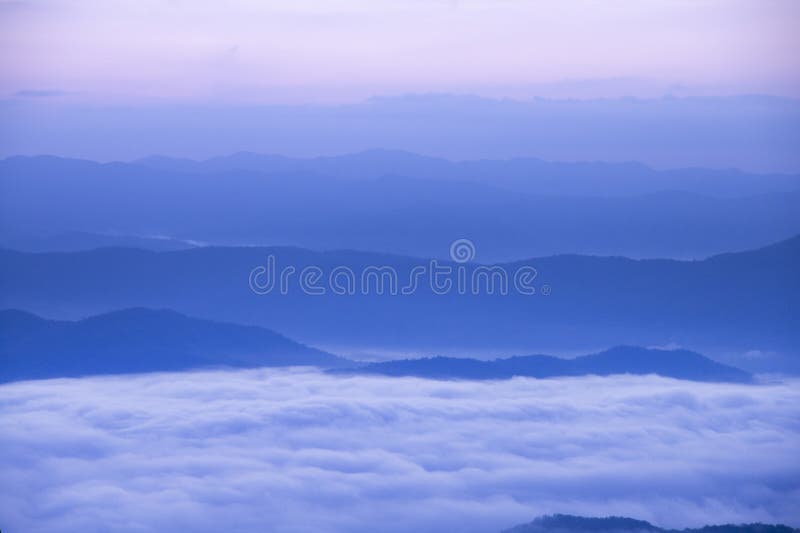 Beautiful Scene, Mountain Vew Has a Beautiful Morning Mist Stock Photo ...