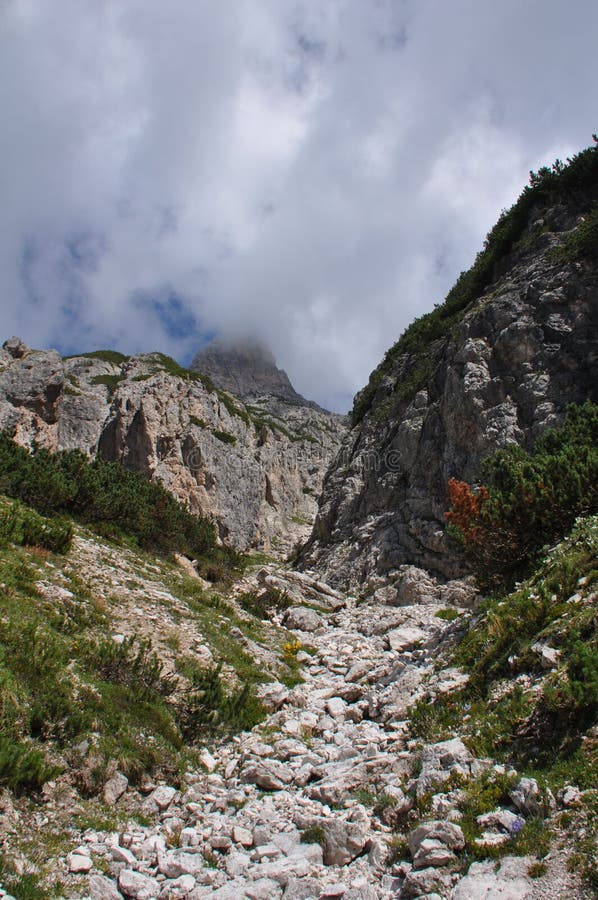 Beautiful Scene of Silberen Range Mountains with Blue Cloudy Sky in ...