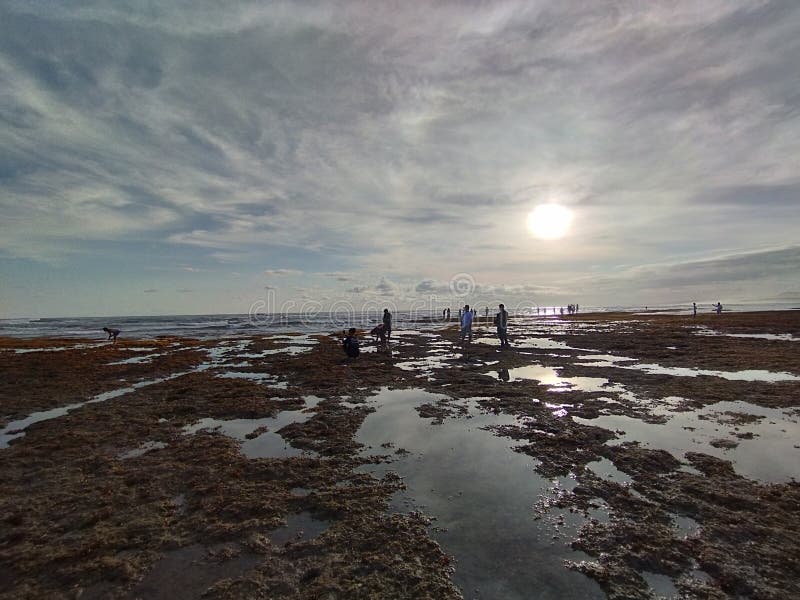 Beautiful Scenery in the Afternoon on the Coast of Madasari, West Java ...