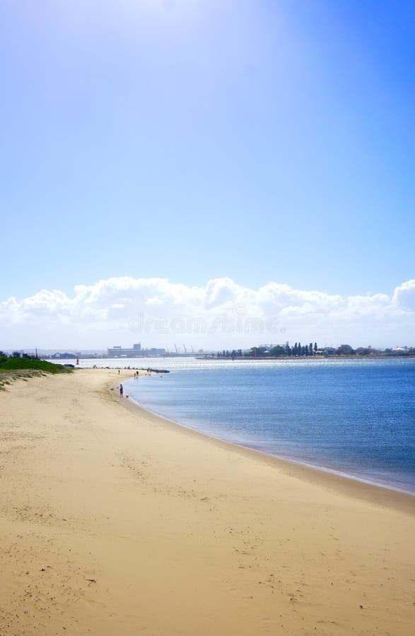 Beautiful Scenery in Border of Land and Sea Stock Image - Image of ...