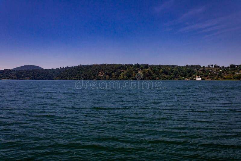 Beautiful Scenery of a Calm Lake and Land Fully Covered with Trees ...