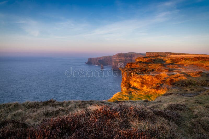 Beautiful Scenery at Cliffs of Moher in County Clare, Ireland Stock ...
