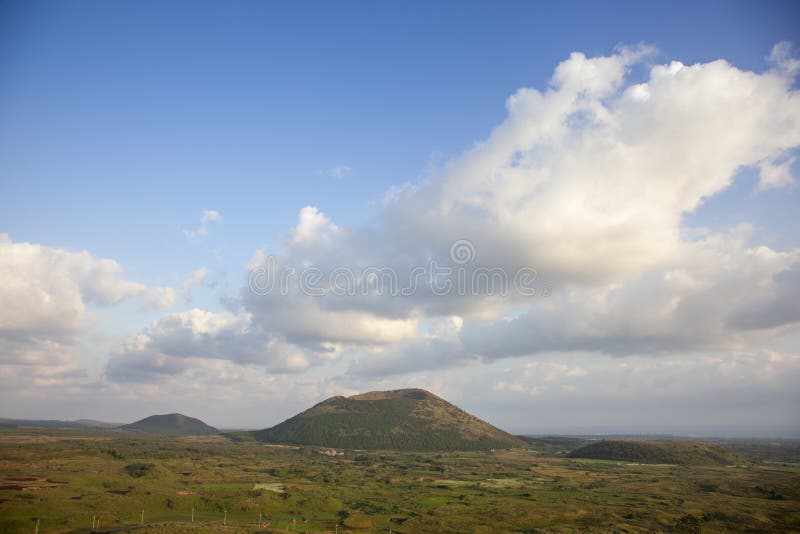 Beautiful Scenery of a Cloudy Sky Over a Landscape with Hills Stock ...