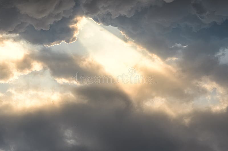 Beautiful Scenery of a Cloudy Sky during Sunset Stock Image - Image of ...