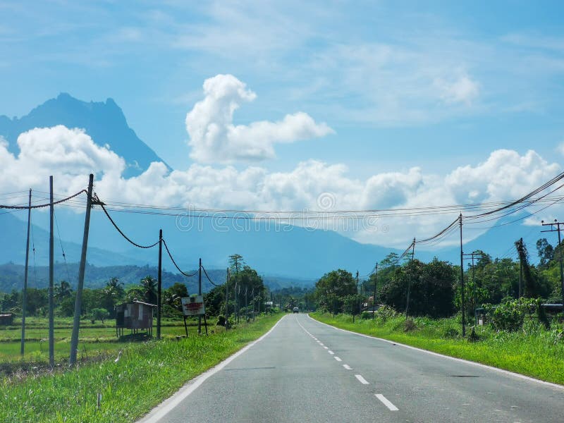 Beautiful Scenery during Day Time with Empty Long Straight Asphalt Road ...