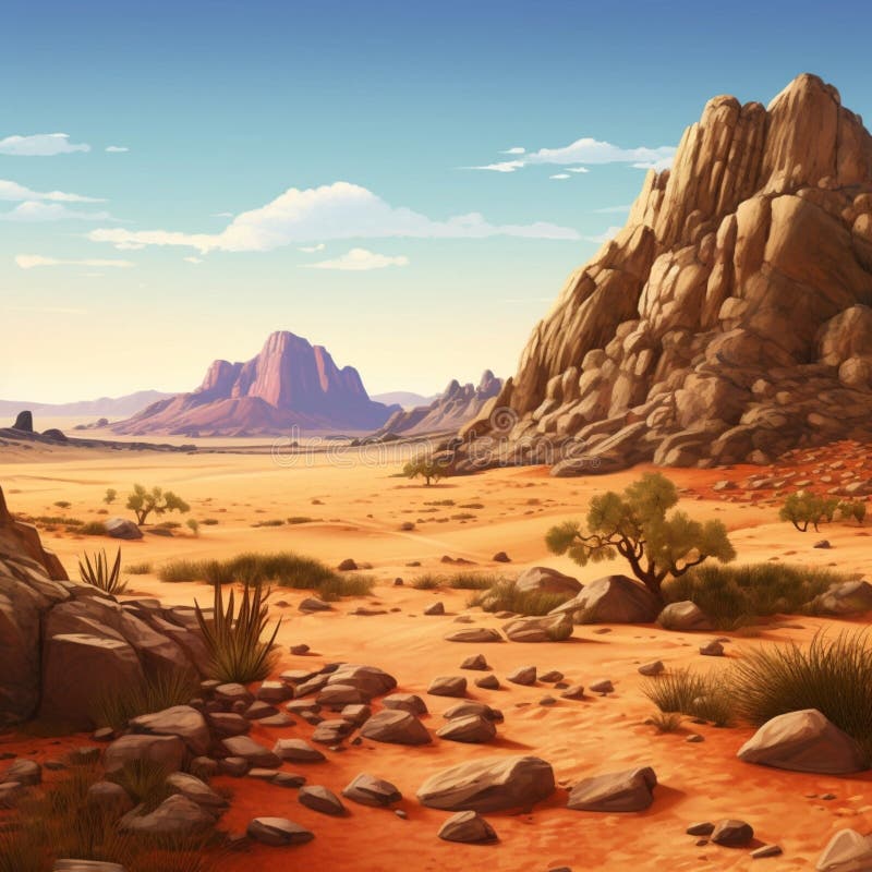 Beautiful Scenery of Desert during Day. Stock Photo - Image of beauty ...