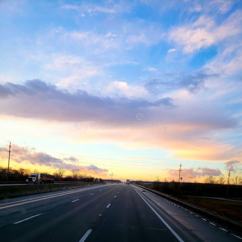 Beautiful Scenery Driving Over the Road Stock Photo - Image of cloud ...