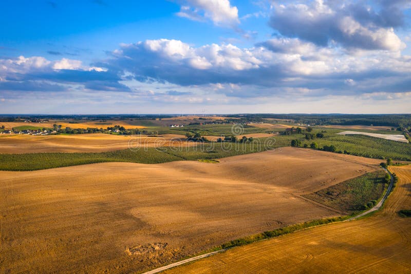 Beautiful Scenery of Fields during Harvest in Northern Poland Stock ...
