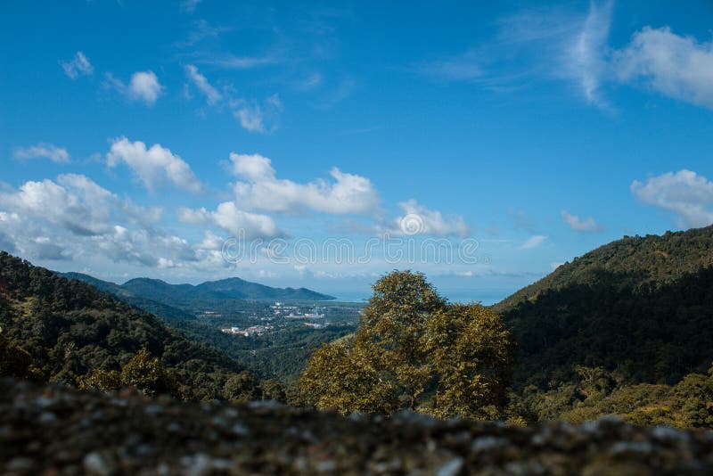 Beautiful Scenery of High Grassy Mountains Under the Cloudy Sky Stock ...