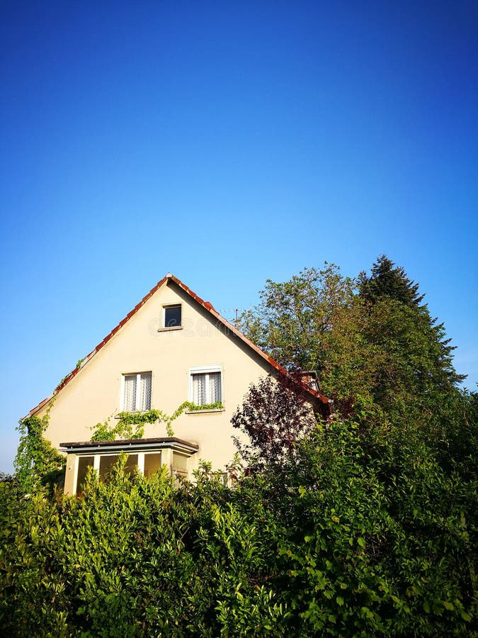 Beautiful Scenery of a House with a Nice Garden Surrounded by Greenery ...