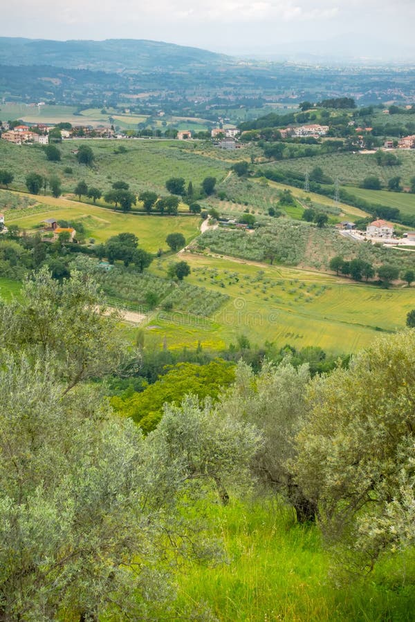 Beautiful Scenery Landscape in the Marche Italy Stock Image - Image of ...