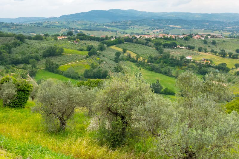 Beautiful Scenery Landscape in the Marche Italy Stock Image - Image of ...
