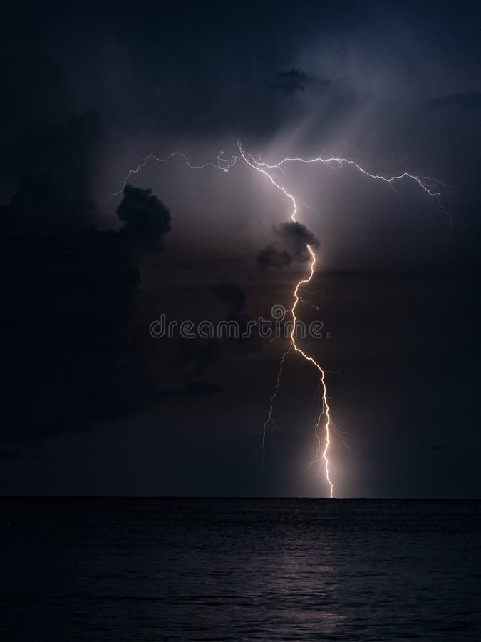 Beautiful Scenery of the Lightning Over a Lake, Miramar Beach, Florida ...