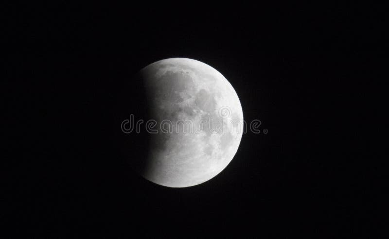 Beautiful Scenery of Lunar Eclipse Stock Image - Image of grayscale ...