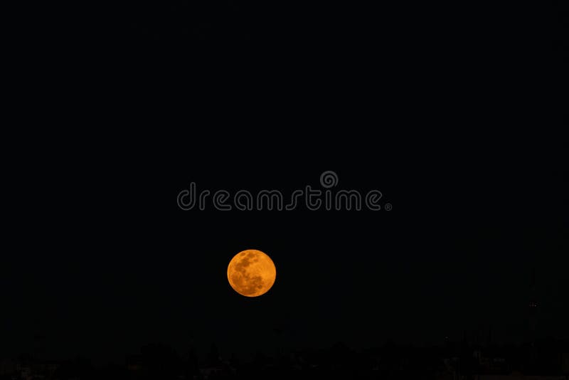 Beautiful Scenery of the Moon in the Dark Night Sky Stock Image - Image ...