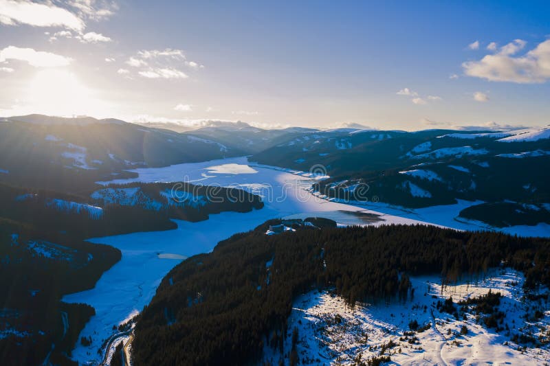 Beautiful Scenery with a Mountain Lake Stock Photo - Image of peaceful ...