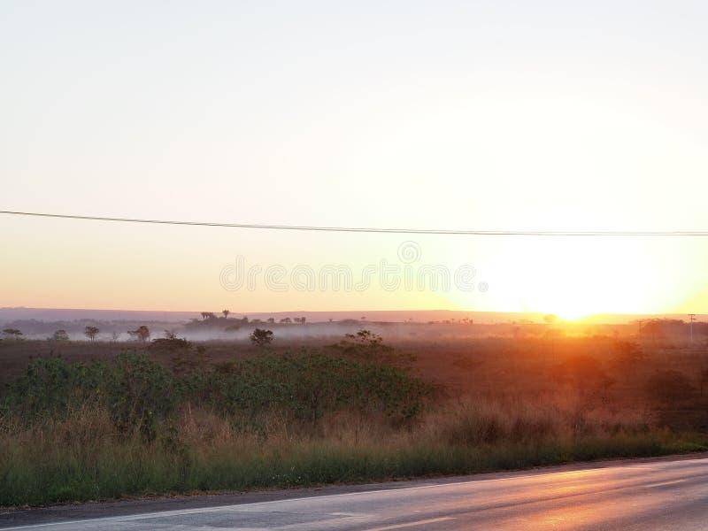 Beautiful Scenery of a Pathway during Sunset Stock Image - Image of ...