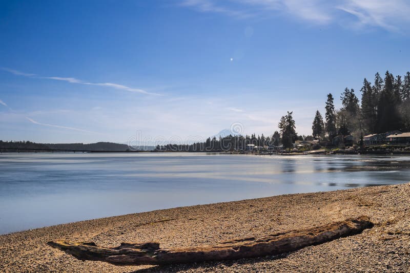 Beautiful Scenery of Puget Sound in Early Spring. Stock Photo - Image ...
