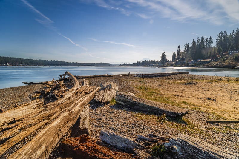 Beautiful Scenery of Puget Sound in Early Spring. Stock Photo - Image ...