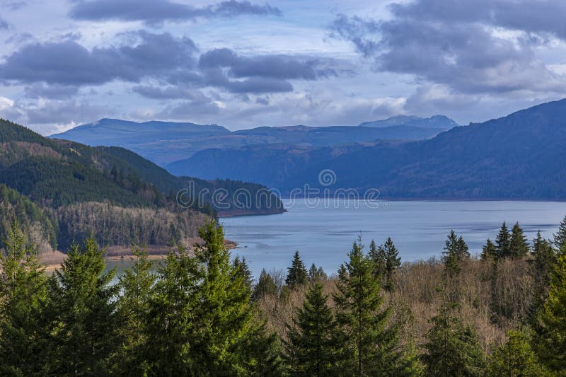 The Beautiful Scenery of Riffe Lake after the Rain. Stock Photo - Image ...