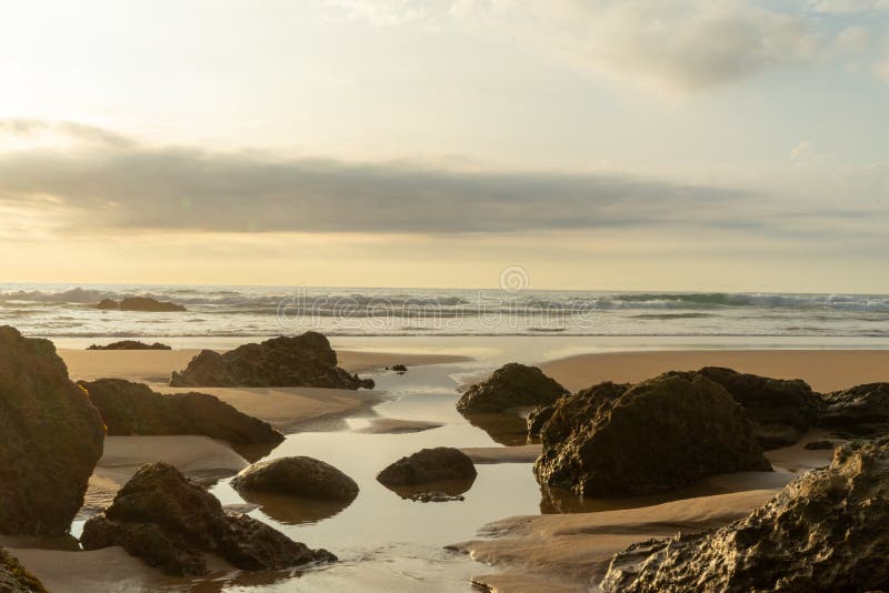 Beautiful Scenery of Rock Formations on a Seacoast with the View of ...