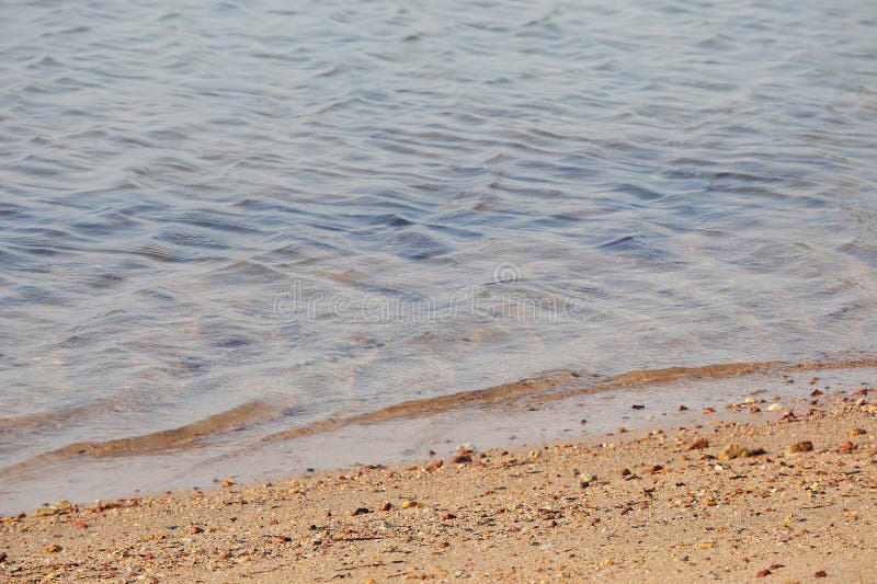 Beautiful Scenery and Sand Beach with Sea Waves. Clear Water of Sea ...
