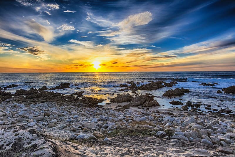 Beautiful Scenery on the Sea Shore, the Waves and Beach Stock Photo ...