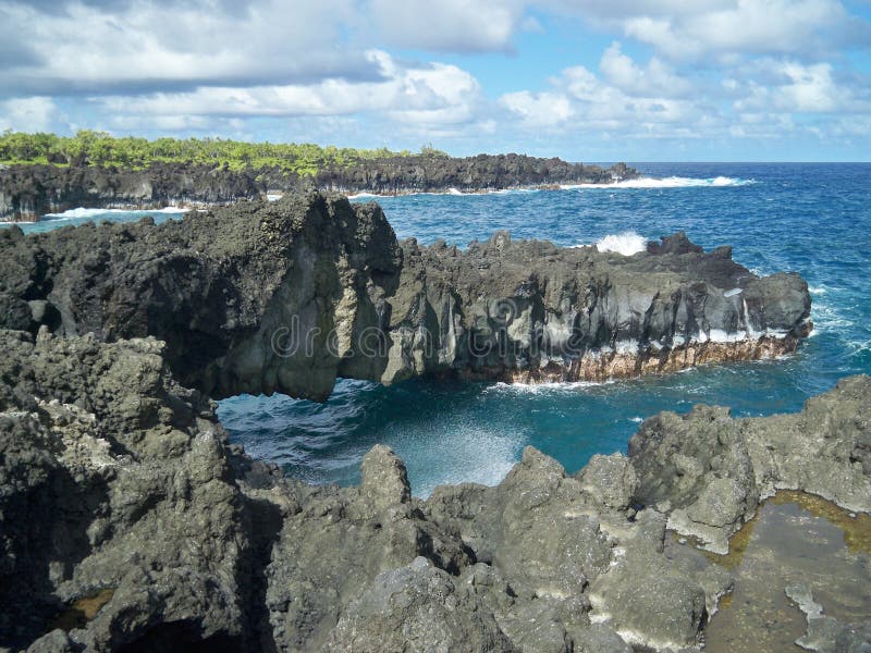 Beautiful Scenery of Sharp Rock Formations at the Beach Under the ...