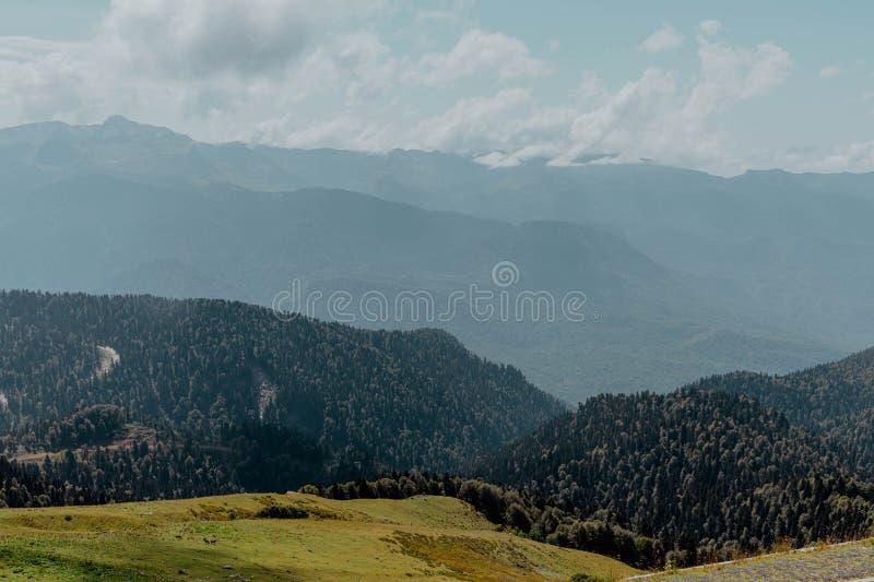 Beautiful Scenery of the Southern Mountain Range Stock Image - Image of ...