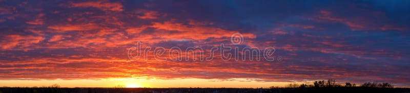 Beautiful Scenery Sunset Evening Sky with Clouds Stock Photo - Image of ...
