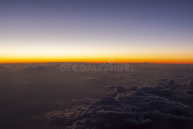 Beautiful Scenery of the Sunset Over the Cloud Stock Image - Image of ...