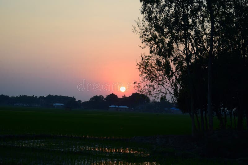 Beautiful Scenery of Sunset Stock Image - Image of scenery, beautiful ...