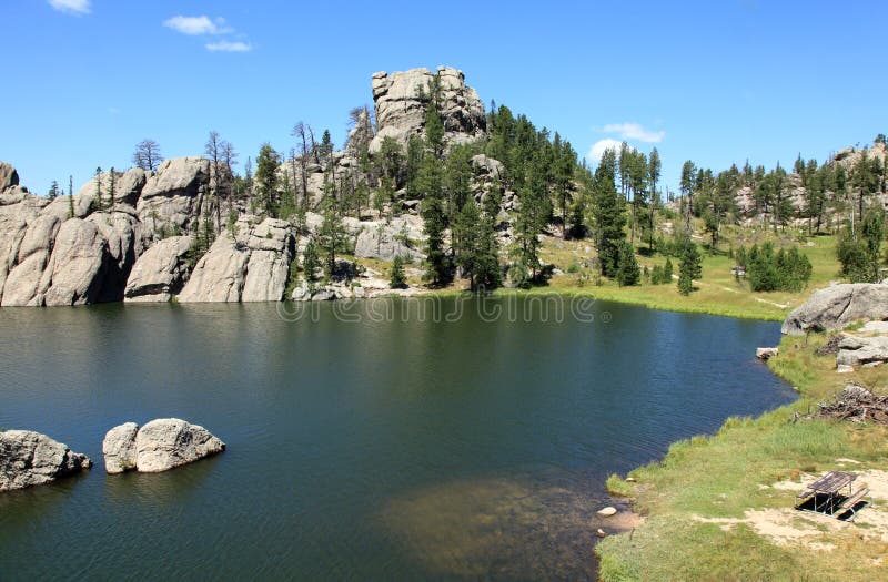 Beautiful Scenery at Sylvan Lake Stock Image - Image of rock ...