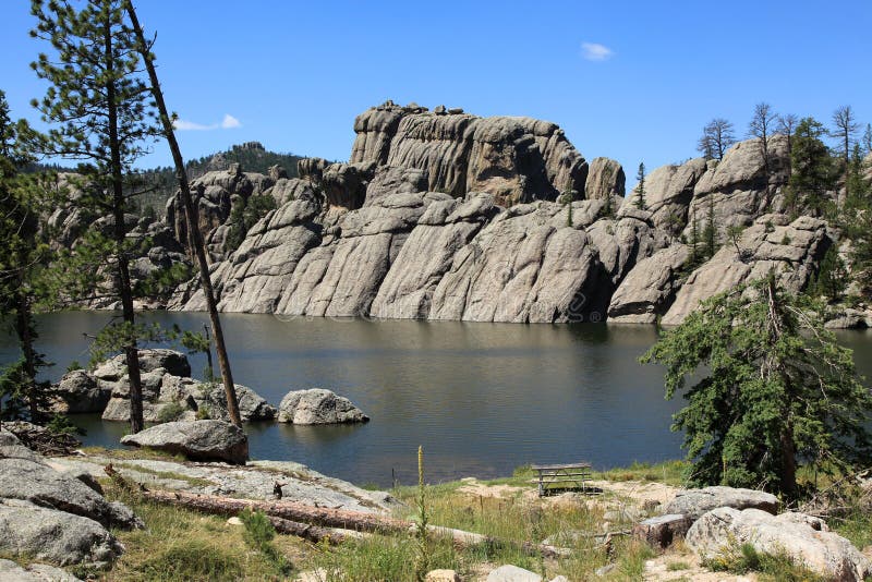 Beautiful Scenery at Sylvan Lake Stock Photo - Image of south, fire ...