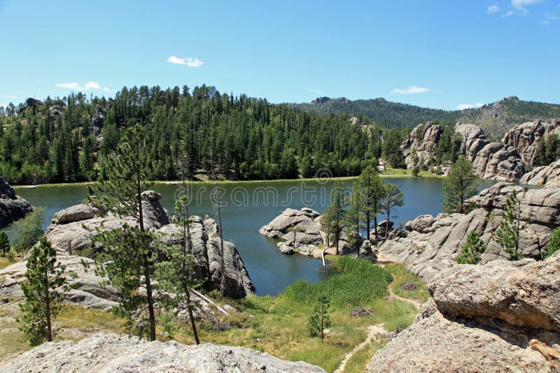 Beautiful Scenery at Sylvan Lake Stock Photo - Image of lake, skies ...
