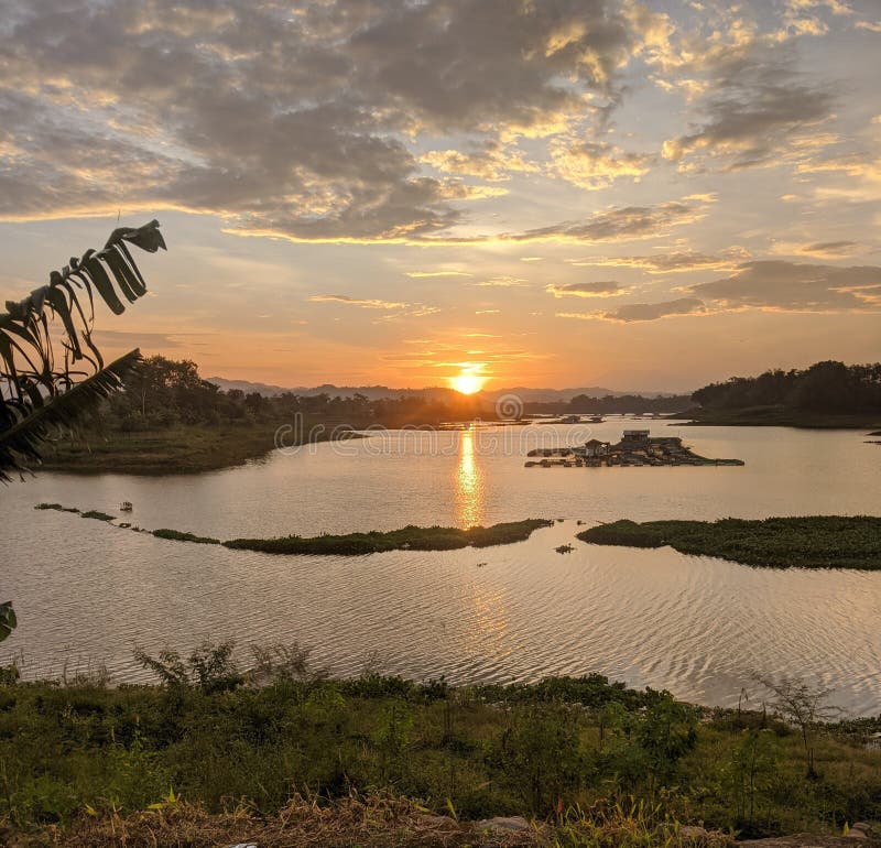 Beautiful Scenery and Very Beautiful Sunsets Stock Image - Image of ...