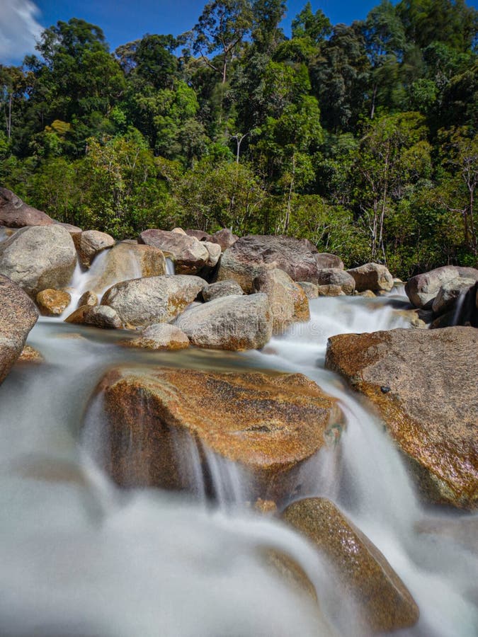 Beautiful Scenery in the Waterfall Area Stock Photo - Image of ...